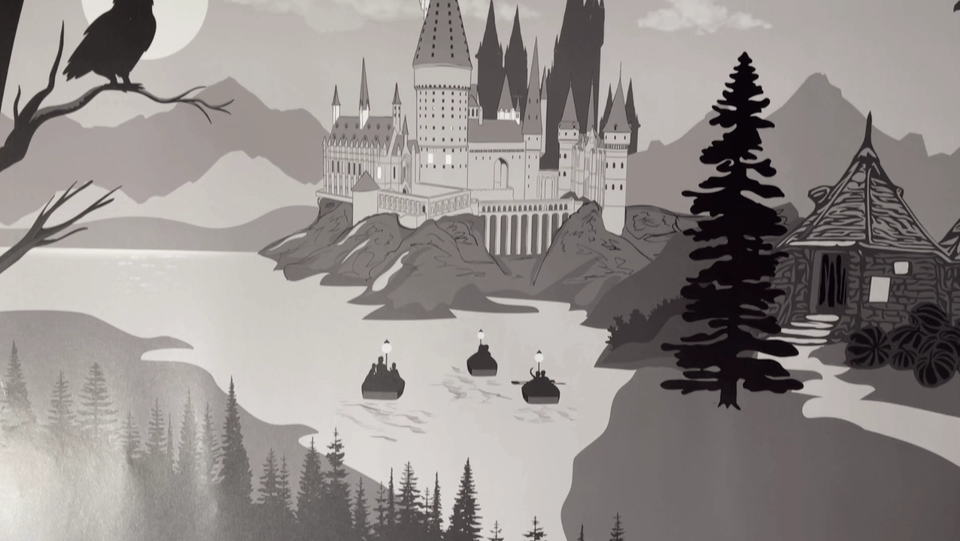 Magical Wallpaper, Wizard's Castle Wall Mural - Nursery Decal, Self ...