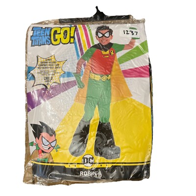 Teen Titans Go ROBIN Costume Boys Child Size Large 12-14 Halloween ...