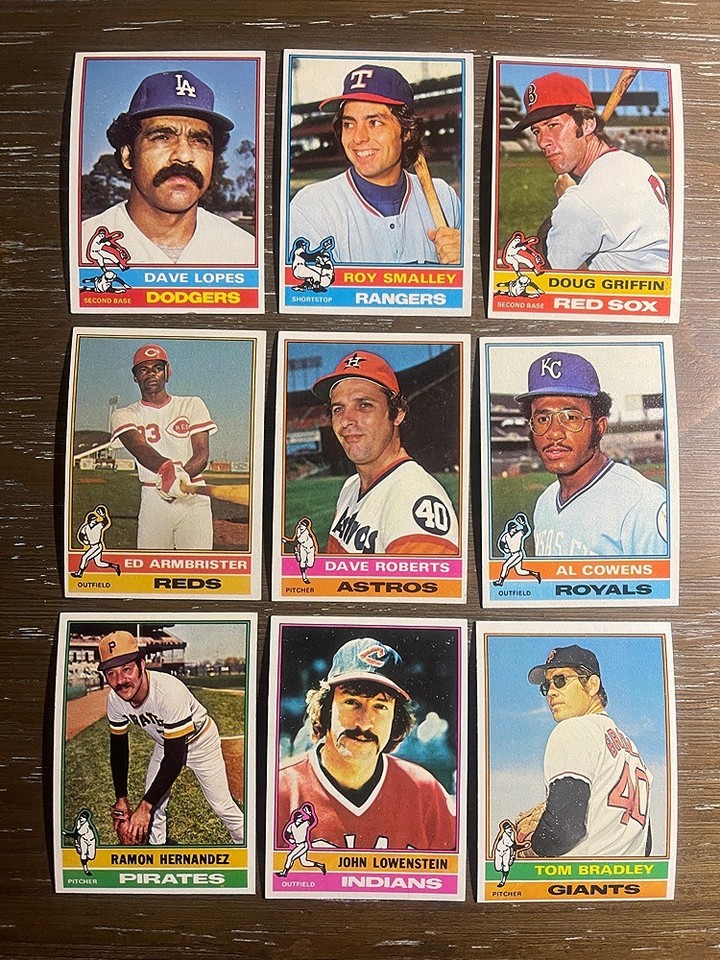 1976 Topps Baseball Partial Set - Lot - 300 Different EXMT to NRMINT ...