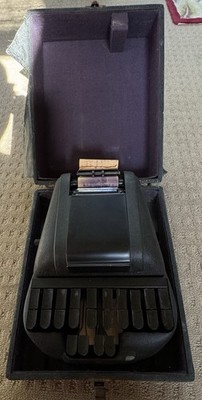 Stenograph Stenotype Machine w/Orig Case & Paper Vintage AS IS display ...