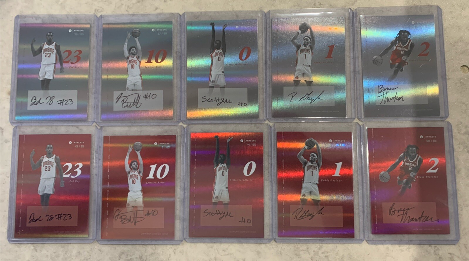 2023-2024 Onit Athlete Ohio State Buckeyes Basketball RED & SILVER AUTO ...