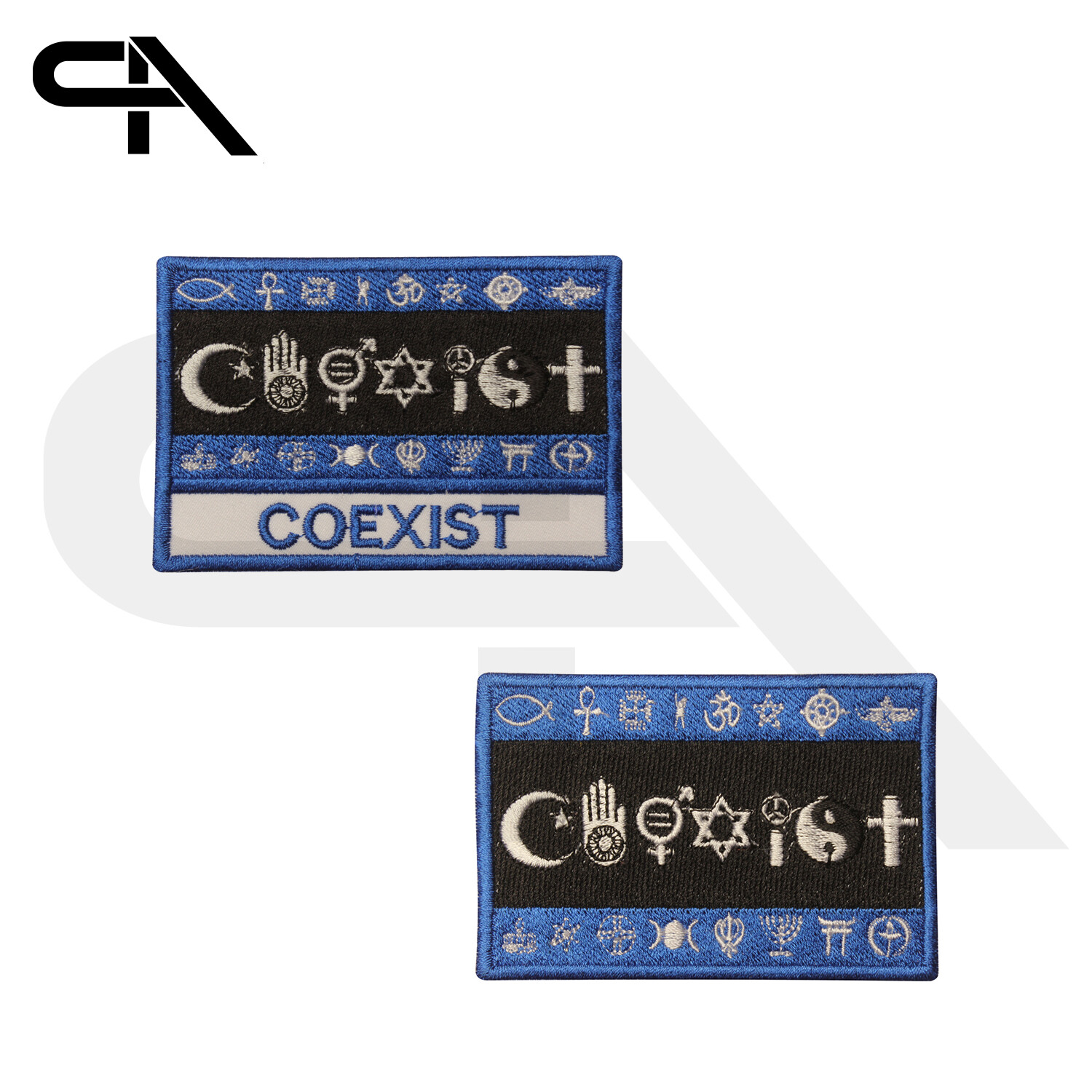 COEXIST Flag iron on Embroidered Iron on Sew on Patch For Clothes 9x6cm ...