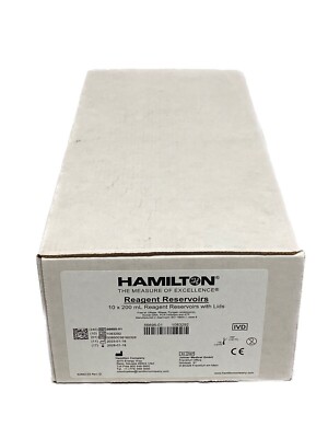 (10/Pk) HAMILTON 200mL PP Reagent Reservoirs Self-Standing w/ Lids ...