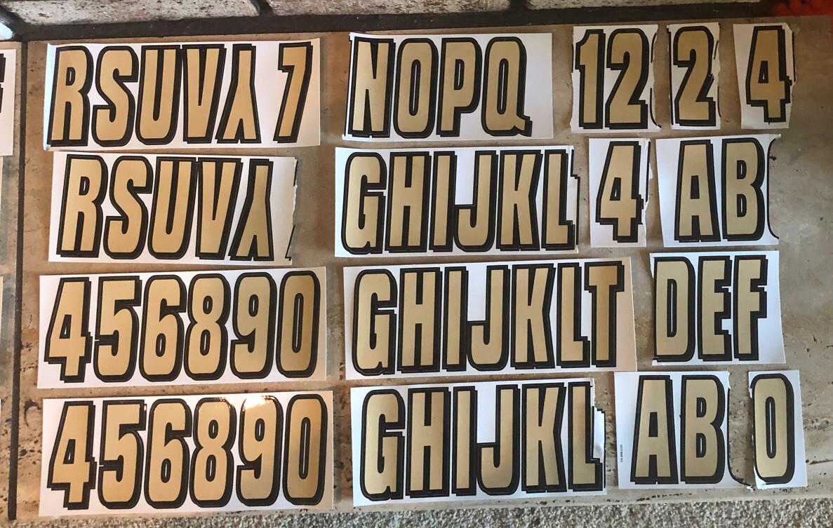 Hardline Products - Factory Matched Number Kit - BRBLK320 Open Package ...