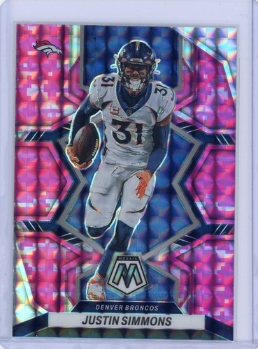 Justin Simmons 2022 Panini Mosaic Pink Camo #62 Denver Broncos | eBay