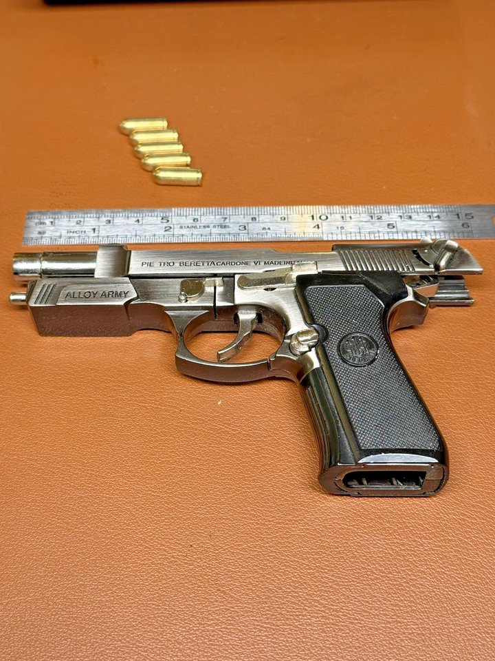 ALLOY Army Beretta M92 A1 Shell Eject COLLECTORS Toy Gun 1:2 Metal High ...