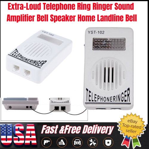 Extra-Loud Telephone Ring Ringer Sound Amplifier Bell Speaker Home ...