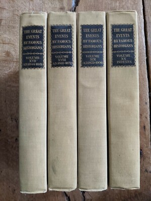 The Great Events By Famous Historians Rossiter 1905 SOLD INDIVIDUALLY ...