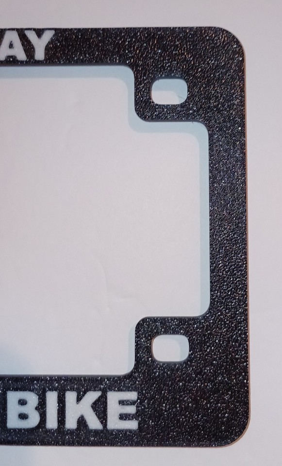 Funny Motorcycle License Plate Frame. "BACK AWAY FROM THE BIKE" Plastic ...