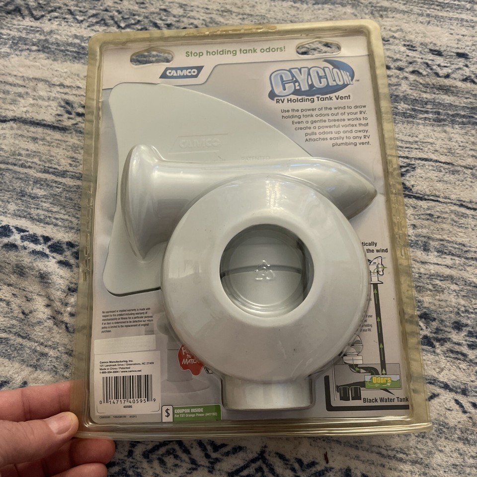 NEW Camco Cyclone RV Holding Tank Vent Sanitation White 40595 | eBay