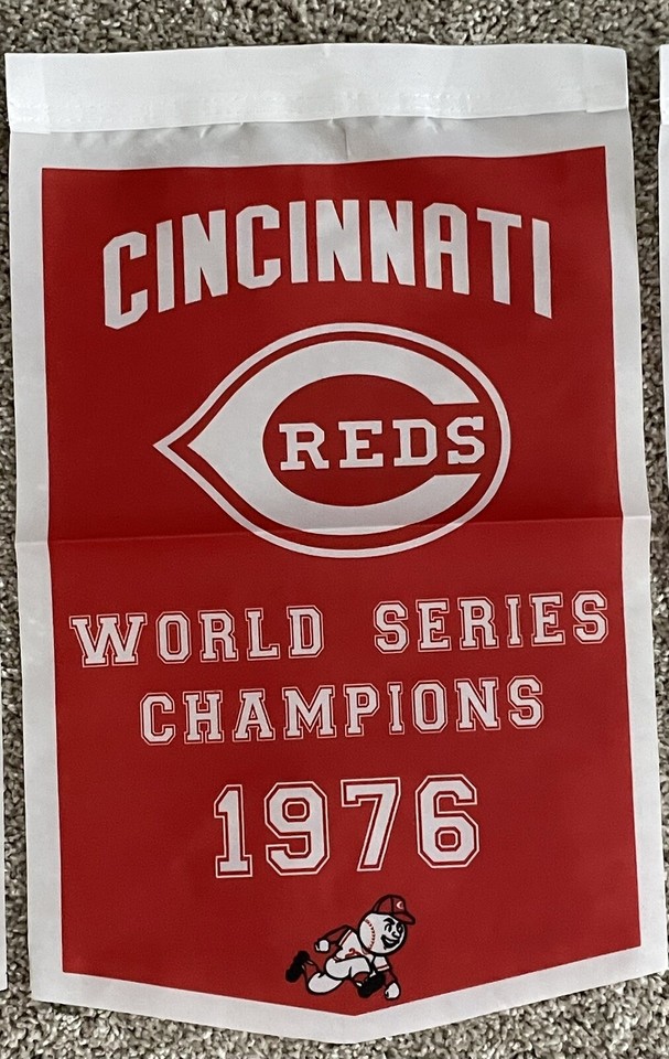 Cincinnati Reds MLB World Series Champions 5 Banners/Flags 18.5" x 11.5 ...