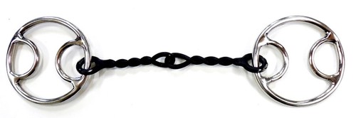 Divided Ring Sweet Iron Twist Wire 5-1/8" Snaffle Bit Stainless Rings ...