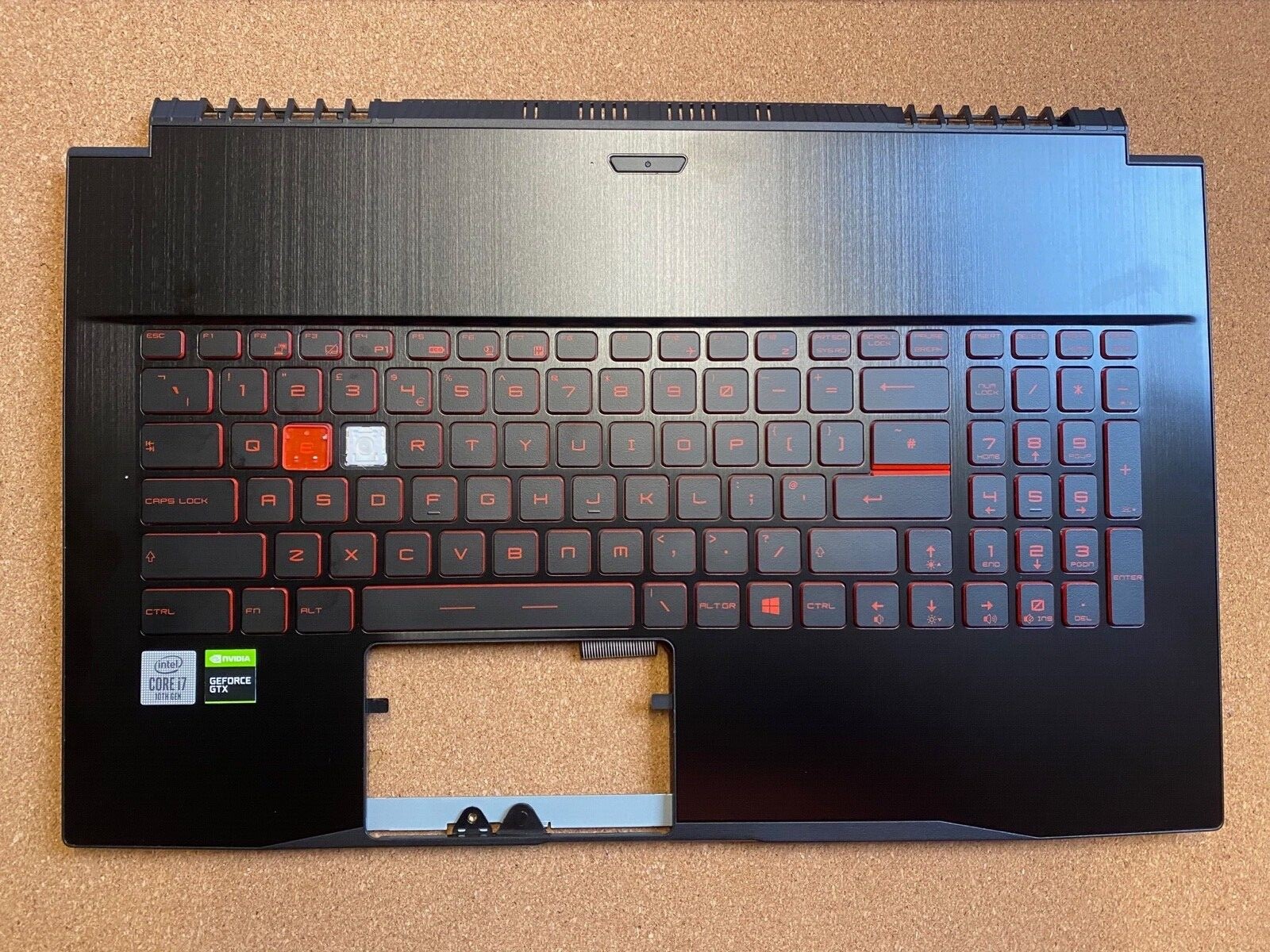 MSI GF75 Thin 10SCSR 10SDK BACKLIT UK Keyboard - 1 Key + Hinges ...