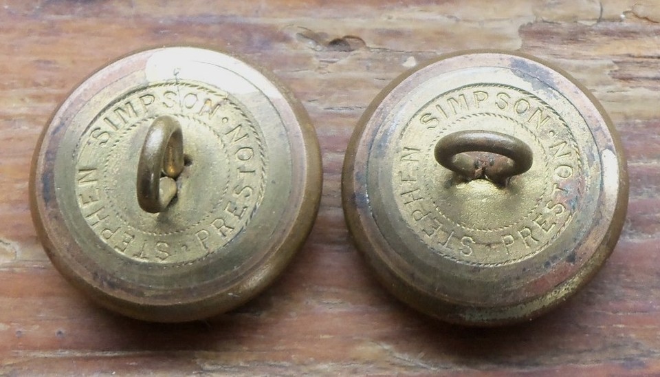 Lot Two Vintage Stephen Sympson Preston Buttons w/ Anchor | eBay