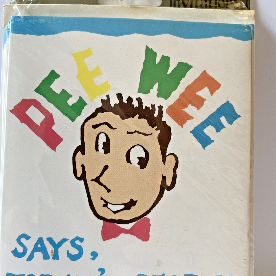Vintage 1980s Pee Wee Herman Pee Wee's Play House Party Invite Cards ...