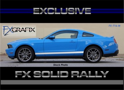 2010 - 2012 Ford Mustang Solid Factory Style Rally Side Rocker Stripe ...