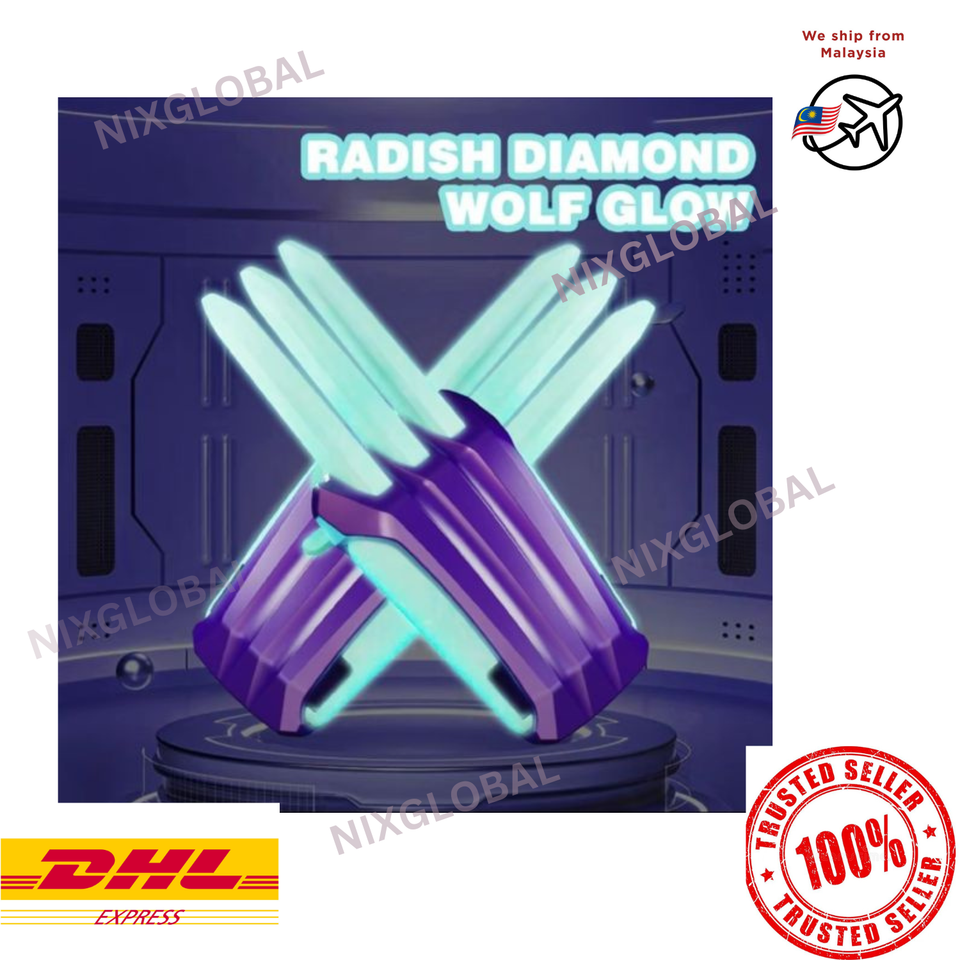 Radish Wolf Plastic Claws Glow In The Dark Toy Retractable Gift - Green ...