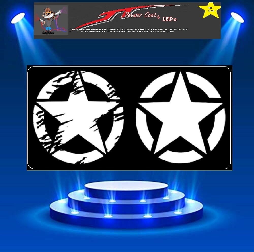 Army Star & Distressed Army Star Stencil Set Template Airbrush 5 ...