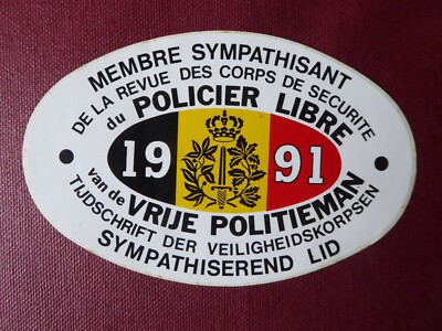 AUTOCOLLANT STICKER AUFKLEBER POLICE POLITIE POLIZEI POLITIEMAN ...