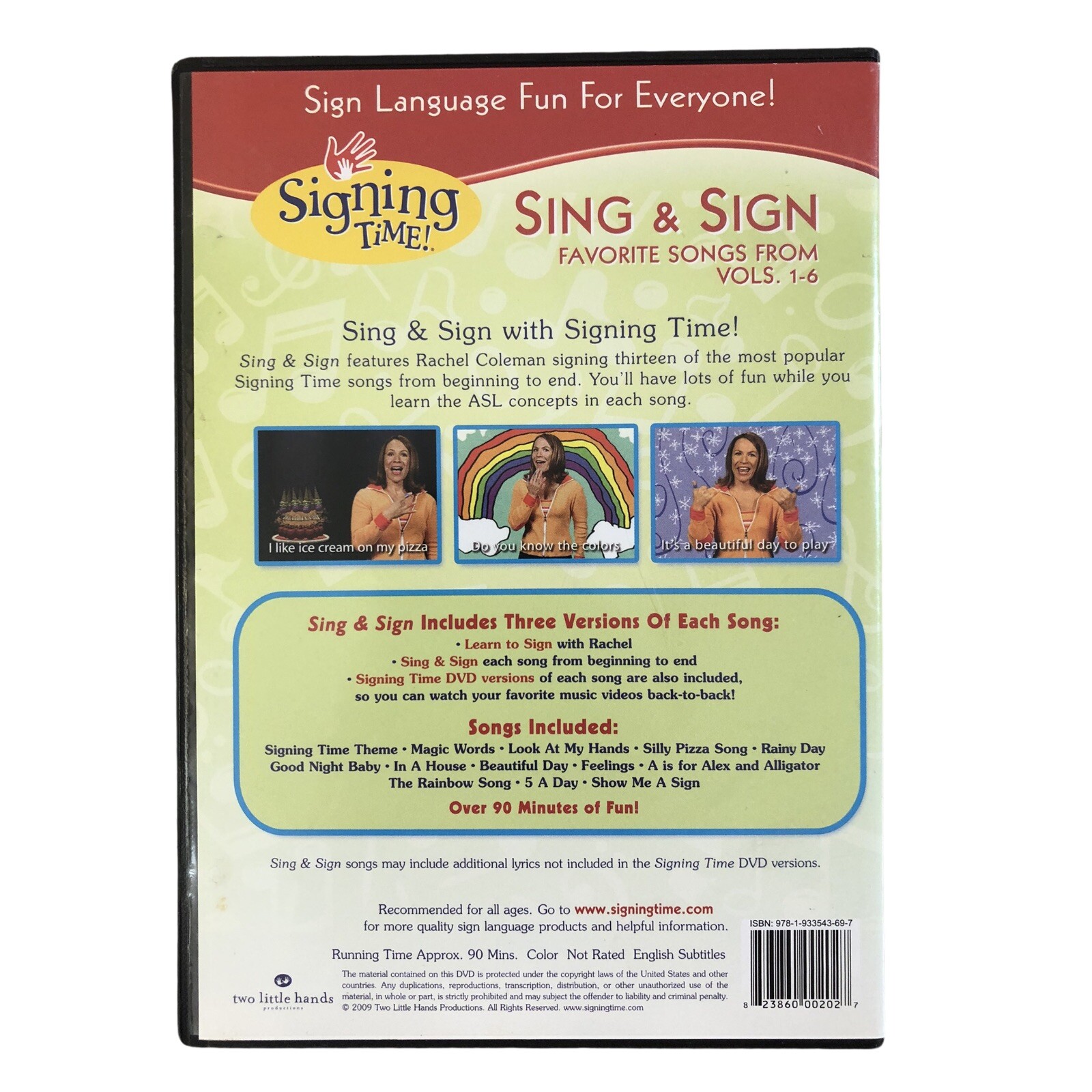 Signing Time: Sing Sign - Favorite Songs from Vols. 1-6 (DVD, 2005) for ...