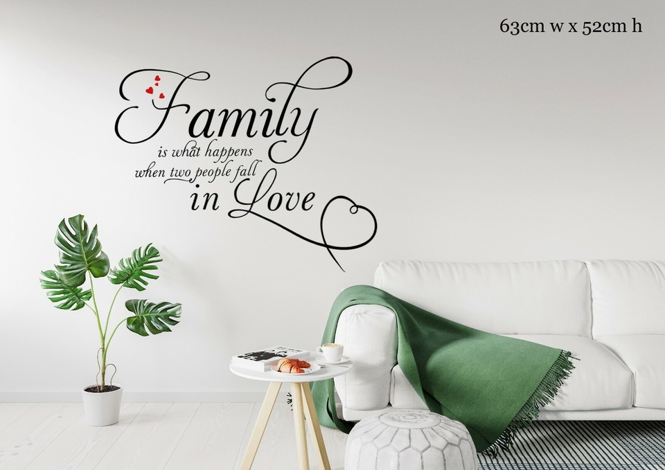 Custom Quotes Wall Stickers Family Removable Vinyl Decal Mural Home ...