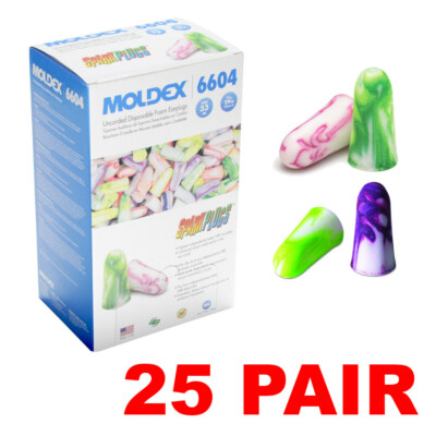 Moldex 6604 SparkPlugs Uncorded Earplugs, Individually Wrapped (25 Pair ...