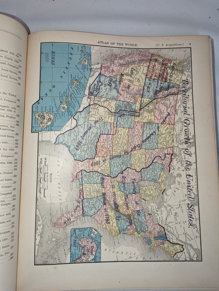 Philadelphia Public Ledger's Unrivaled Atlas of the World 1899 Hardback ...