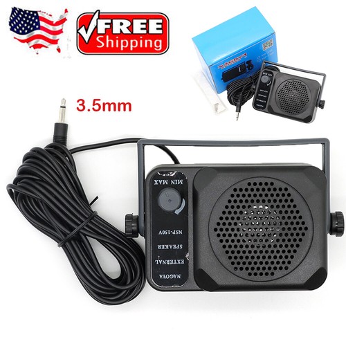 Mini External Speaker NSP-150 3.5mm For Kenwood Yaesu ICOM Car CB Two ...