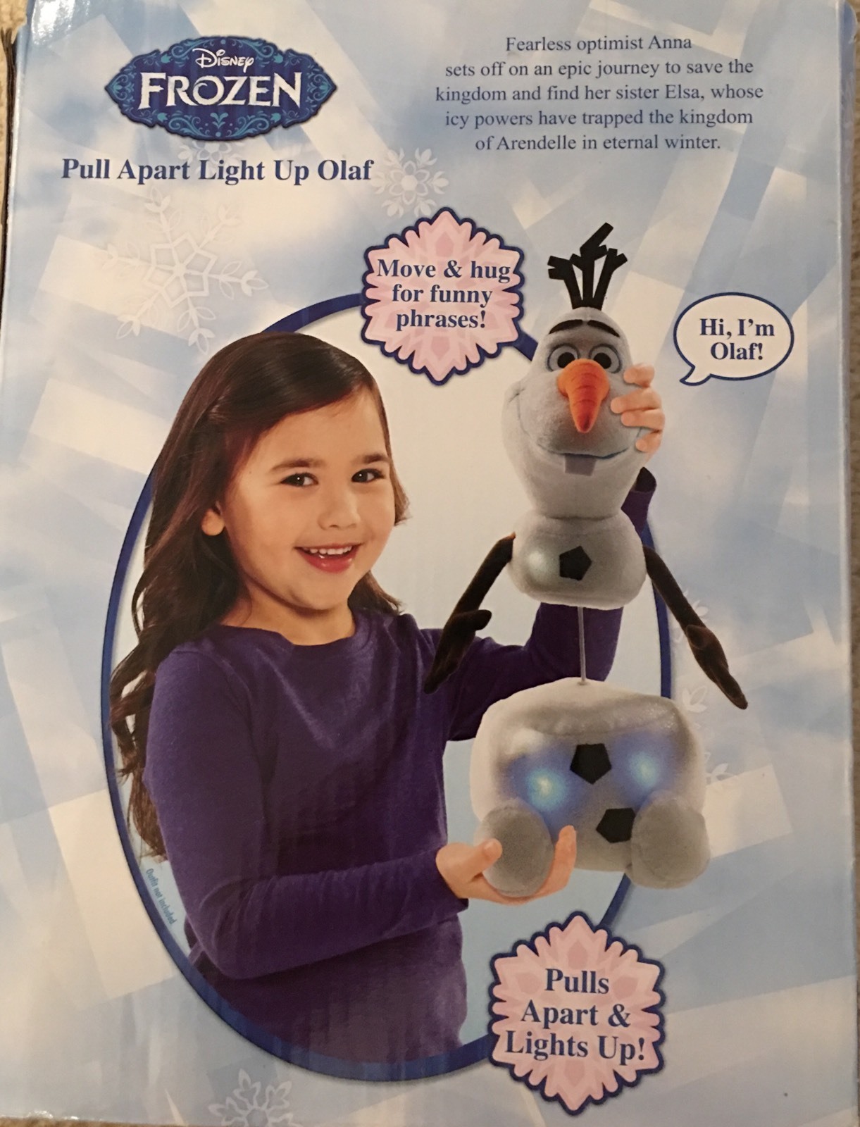 Disney's Frozen Pull Apart Olaf with Lights Item #2 | eBay