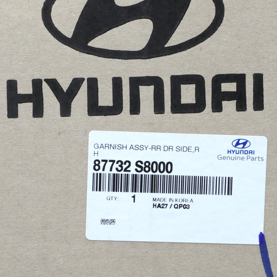 OEM NEW HYUNDAI 2020-2023 Palisade Right Rear Door Body Side Molding ...