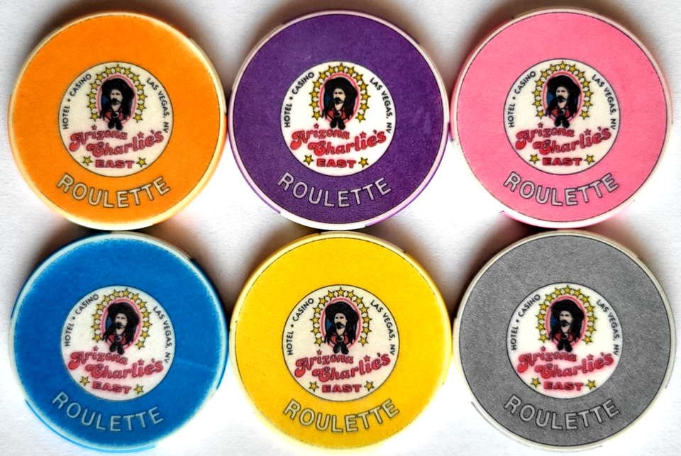 Arizona Charlie's East "ROULETTE" Lot of 6 Colors - LAS VEGAS Casino ...