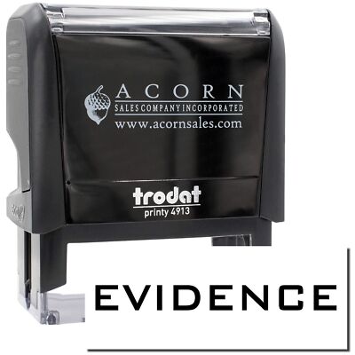 Large Self-Inking Evidence Stamp Legal Stamp Size 7/8" Tall x 2-1/4 ...