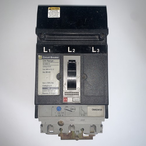 Square D MCCB 125 Amp Triple Pole TP 3 Phase 125A CN I-Line CNAE34125 ...