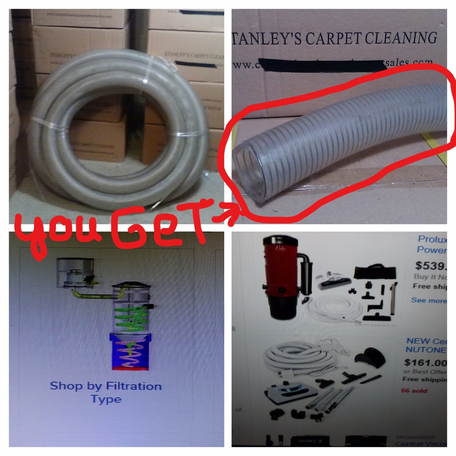 central vacuum flex tube 2 inch ID pvc flexible wire reinforce hose 5 ...