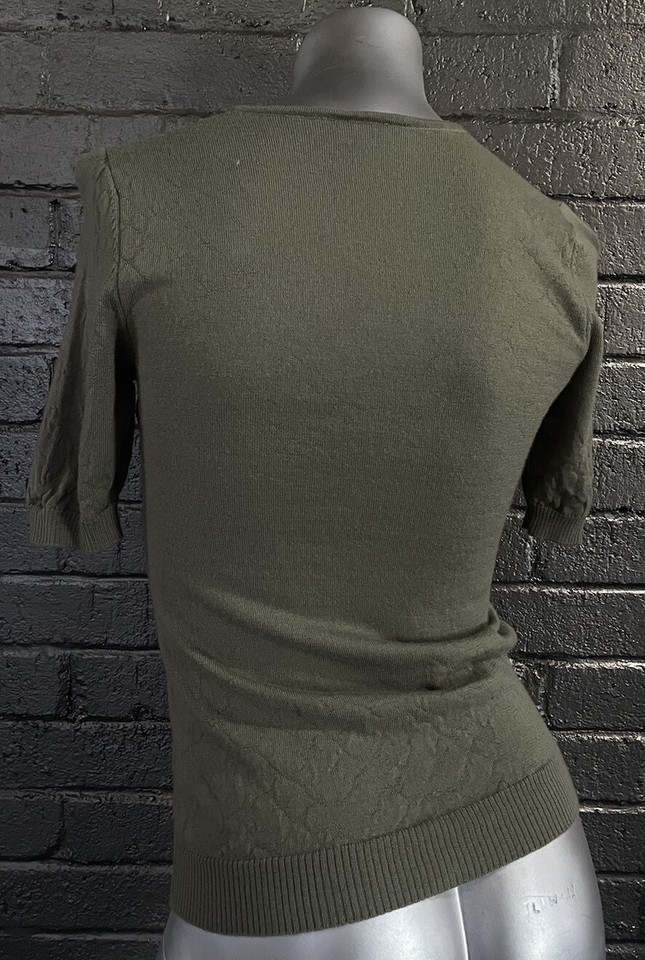 ESCADA Green Metal Studded Knit Top | eBay