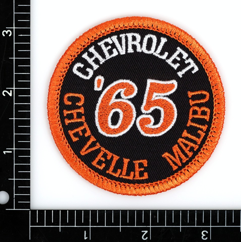 1965 Chevrolet Chevelle Malibu Embroidered Patch Black/Orange Iron-On ...