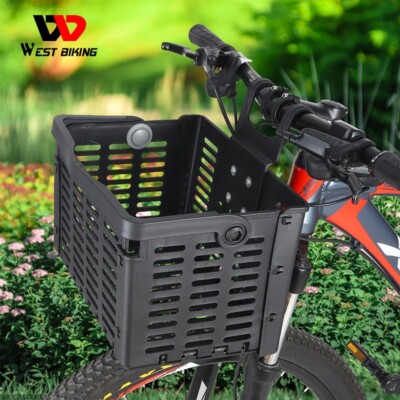 Foldable MTB Bike Front Rear Basket Bicycle Handlebar Rack Pack Carrier ...