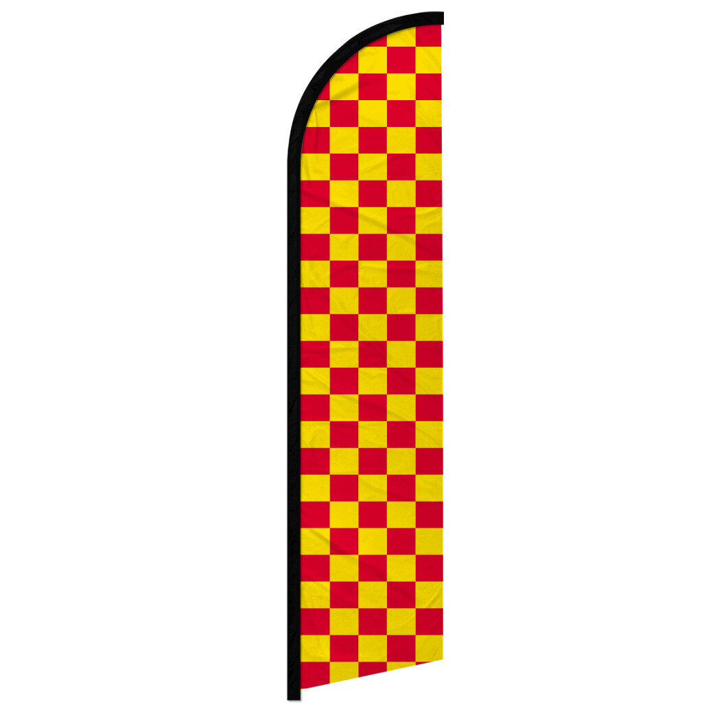 Red & Yellow Checkered Windless Advertising Swooper Flag Racing Flag | eBay