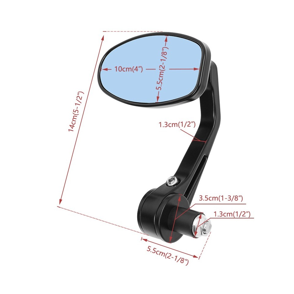 7/8'' Handlebar Bar End Side Mirrors Rearview For Honda Grom 2022 ...