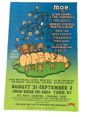 moe. jam band moe promo tour poster August 31- September 2 Turin, NY 17 ...