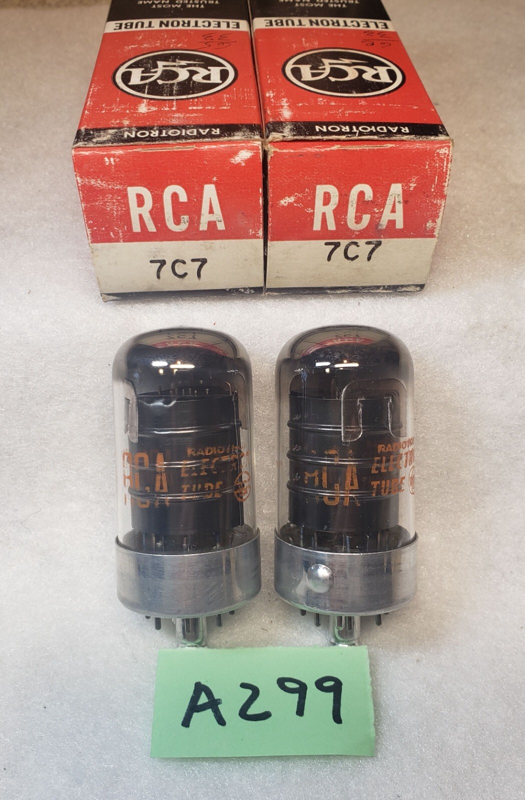 New Pair of RCA 7C7 Loctal Tubes - Matched Same Construction! | eBay