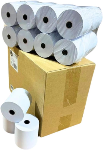 1Ply Bond Receipt Paper Rolls 3 X 150 White Paper for Kitchen Impact ...