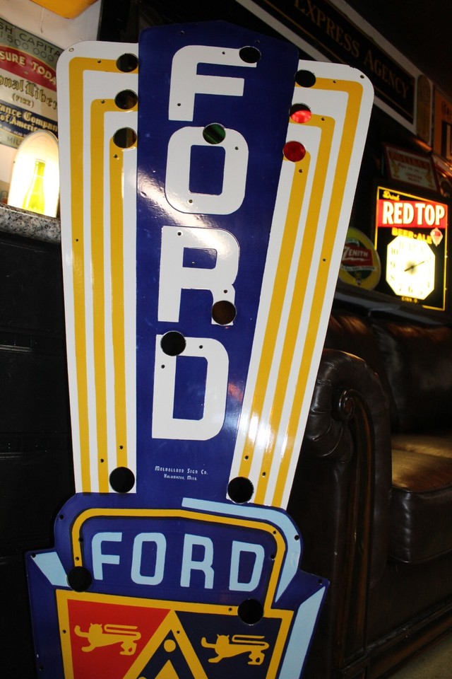 FORD JUBILEE DEALERSHIP PORCELAIN METAL NEON SIGN SKIN CAR TRUCK GAS ...