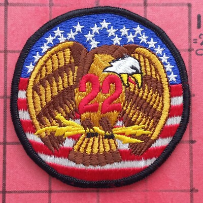 ORIGINAL PATCH USAF AIR FORCE 22 TFS TACT. FIGHTER SQN EARLY F-15 EAGLE ...