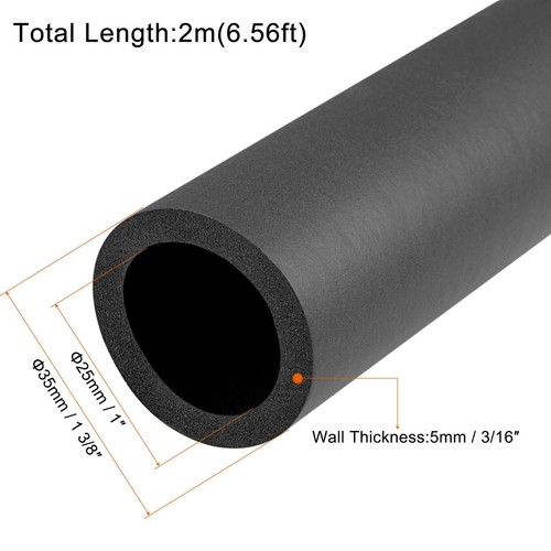 Foam Tubing 25mm ID 35mm OD 2m Long for Handle Grip Pipe Insulation ...