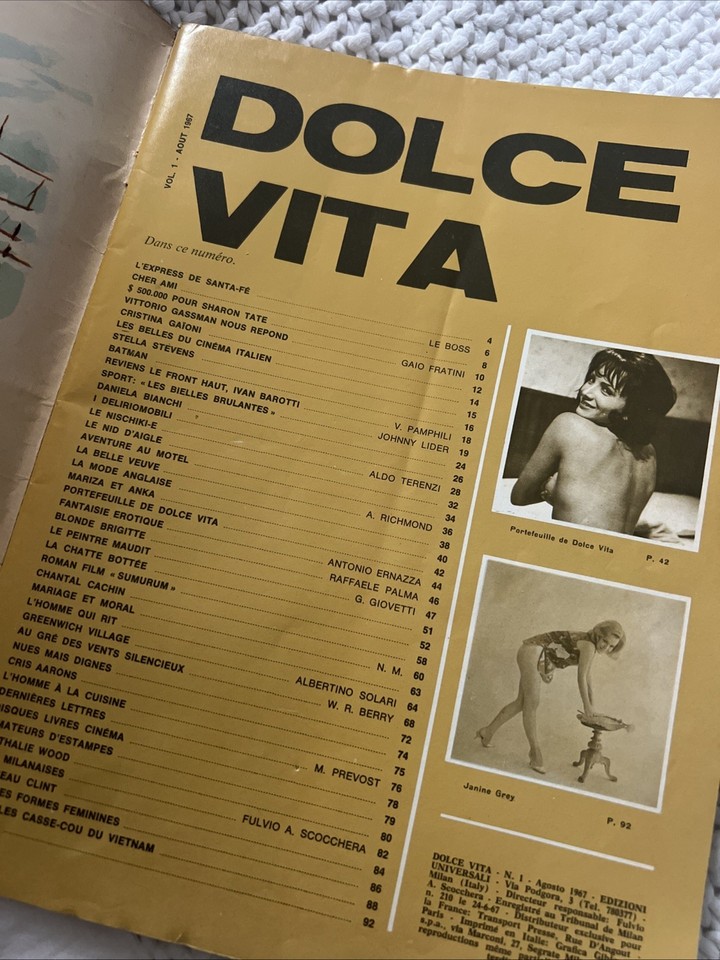 Dolce Vita Magazine Vol 1 Vintage European Glamour Colour Photography ...