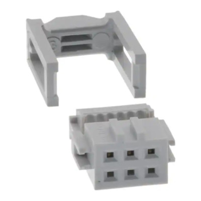 71600-006LF Connector Receptacle 6 Position Rectangular IDC Gold 28-30 ...
