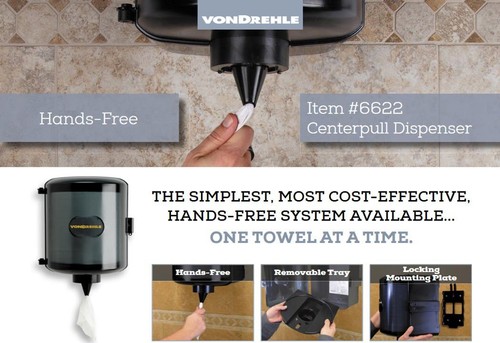 Vondrehle 6622 High Capacity Centerpull Paper Towel Dispenser Smoke ...