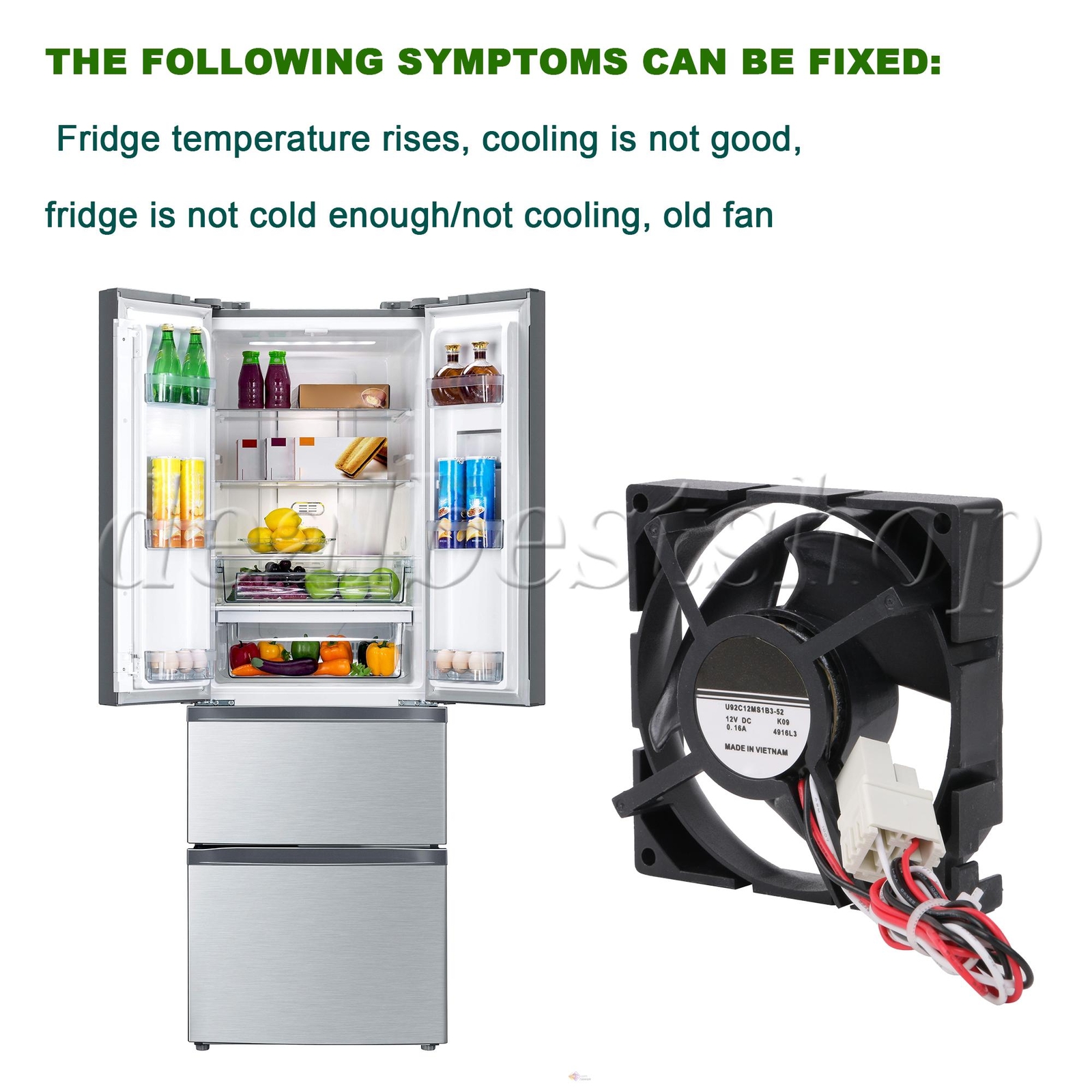 DA81-06013A Refrigerator Evaporator Cooling Fan Replacement for Samsung ...