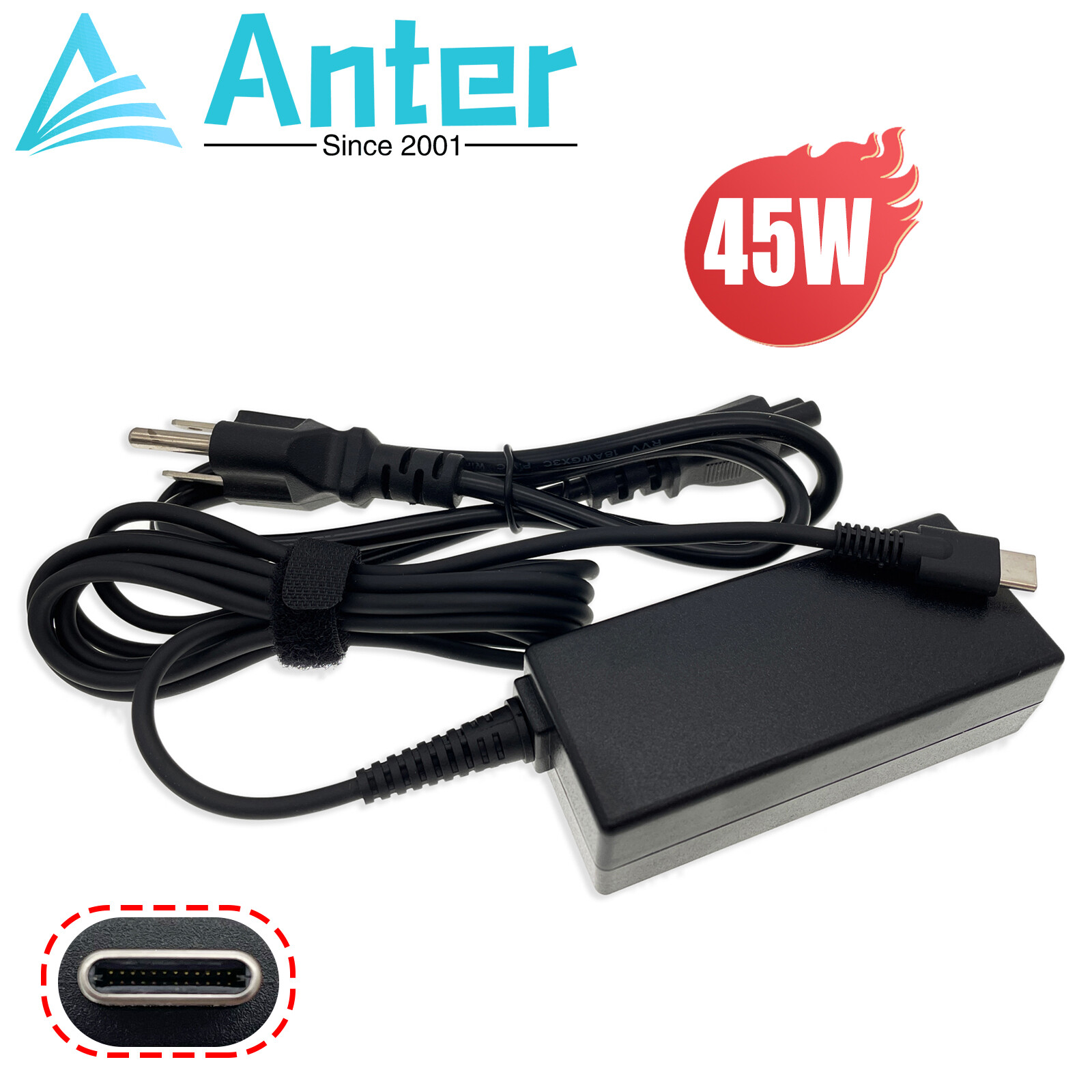 45W Type-C AC Power Adapter Charger for Acer A16-045N1A A18-045N1A ...
